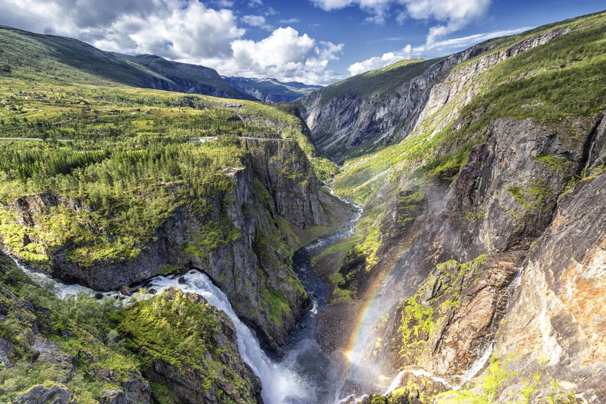 Voringsfossen waterfall - Most famous waterfall in Norway